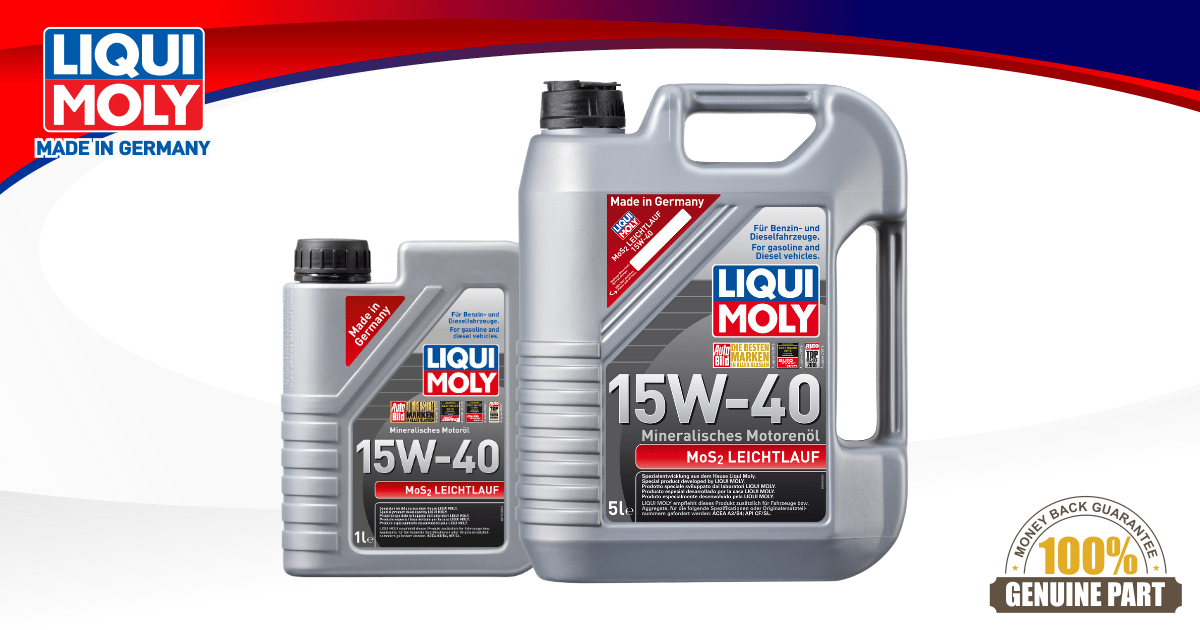 LIQUI MOLY MoS2 Leichtlauf 15W40 Engine Oil | Up to 7,000km service